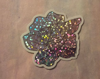 Glitter Rose Sticker - Etsy