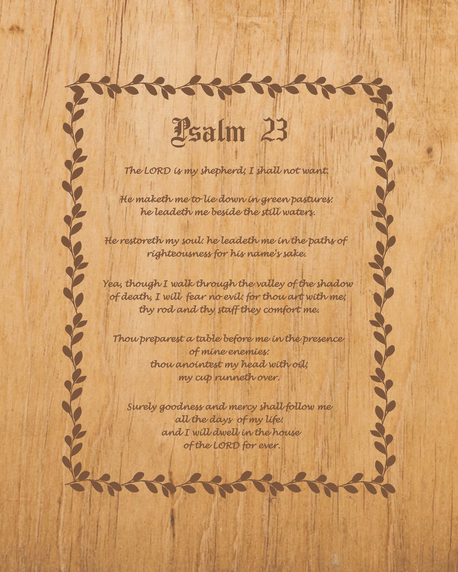 Psalms 23 Svg 23rd Psalm Svg 23rd Psalm Psalm 23 Download - Etsy