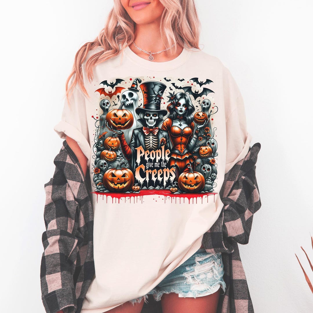 Spooky Png Funny Halloween People Give Me the Creeps Design, Halloween ...