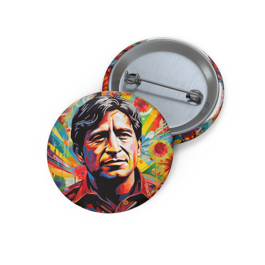 Cesar Chavez Pin, Hispanic Heritage Month Pin, Hispanic Pin - Etsy