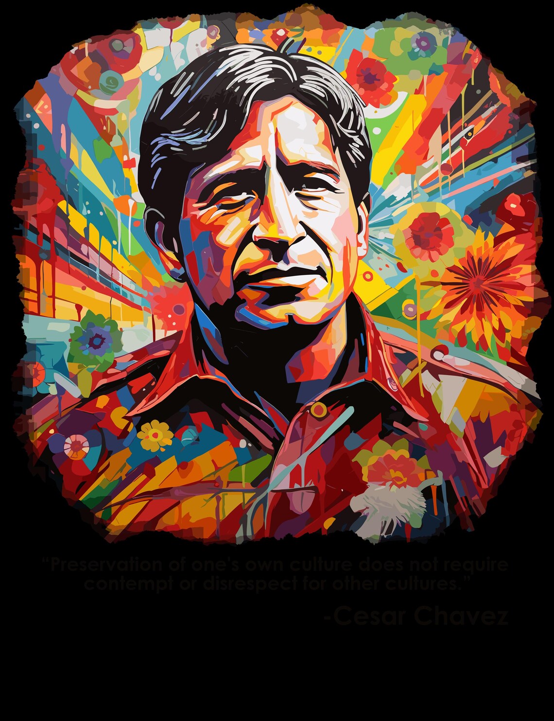 Cesar Chavez Art, PNG, SVG, DXF (digital Download) - Etsy