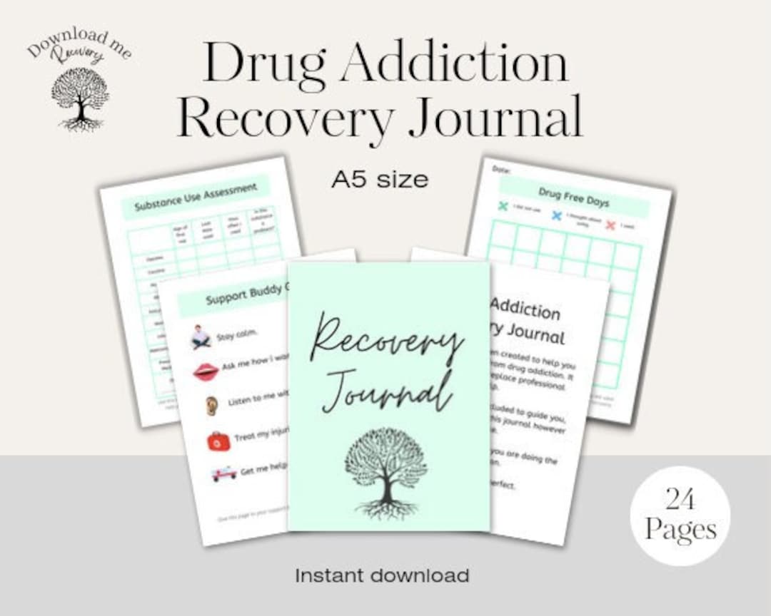 Journal Downloadable Drug Addiction Journal Instant Download Sobriety ...