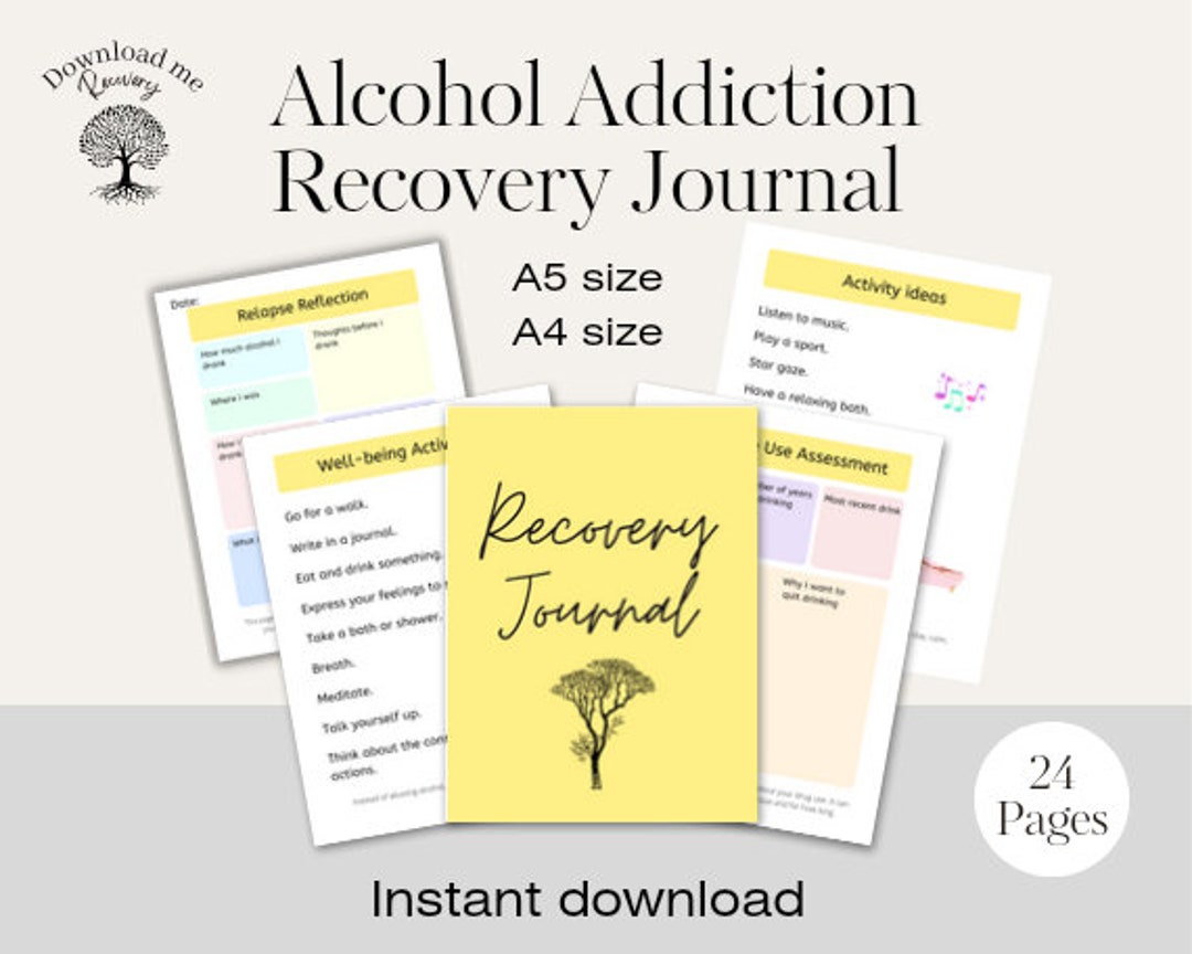 Journal Downloadable Alcohol Addiction Journal Instant Download ...