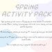Spring Activity Pack Digital File, Instant Download and Print Maze ...