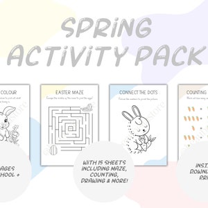 Spring Activity Pack Digital File, Instant Download and Print Maze ...