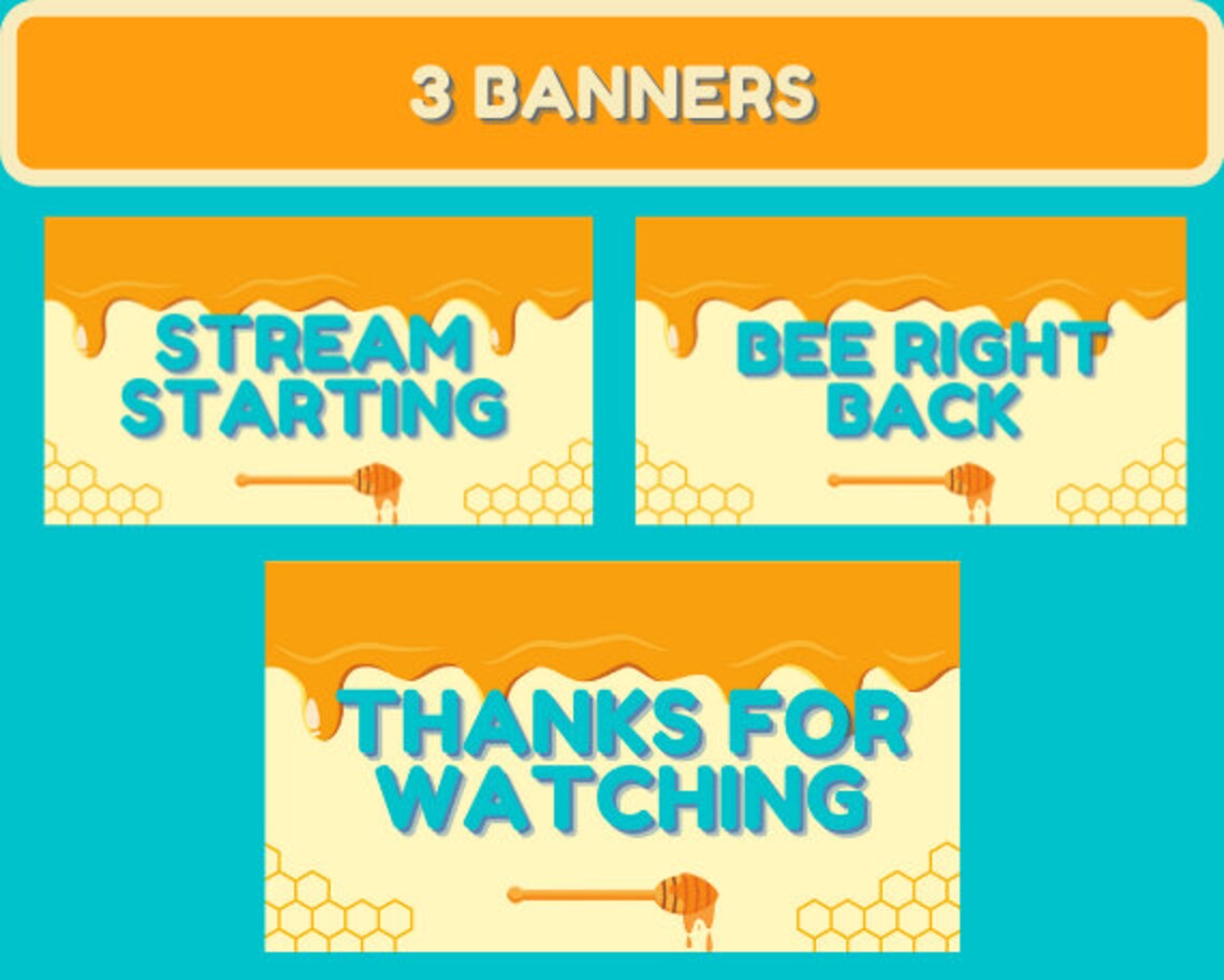 Bee Themed Stream Pack twitch - Etsy UK