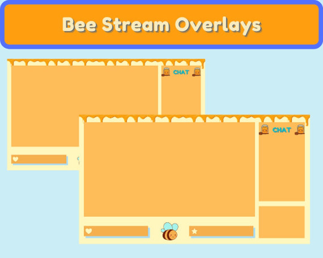 Bee Themed Twitch Stream Overlays - Etsy