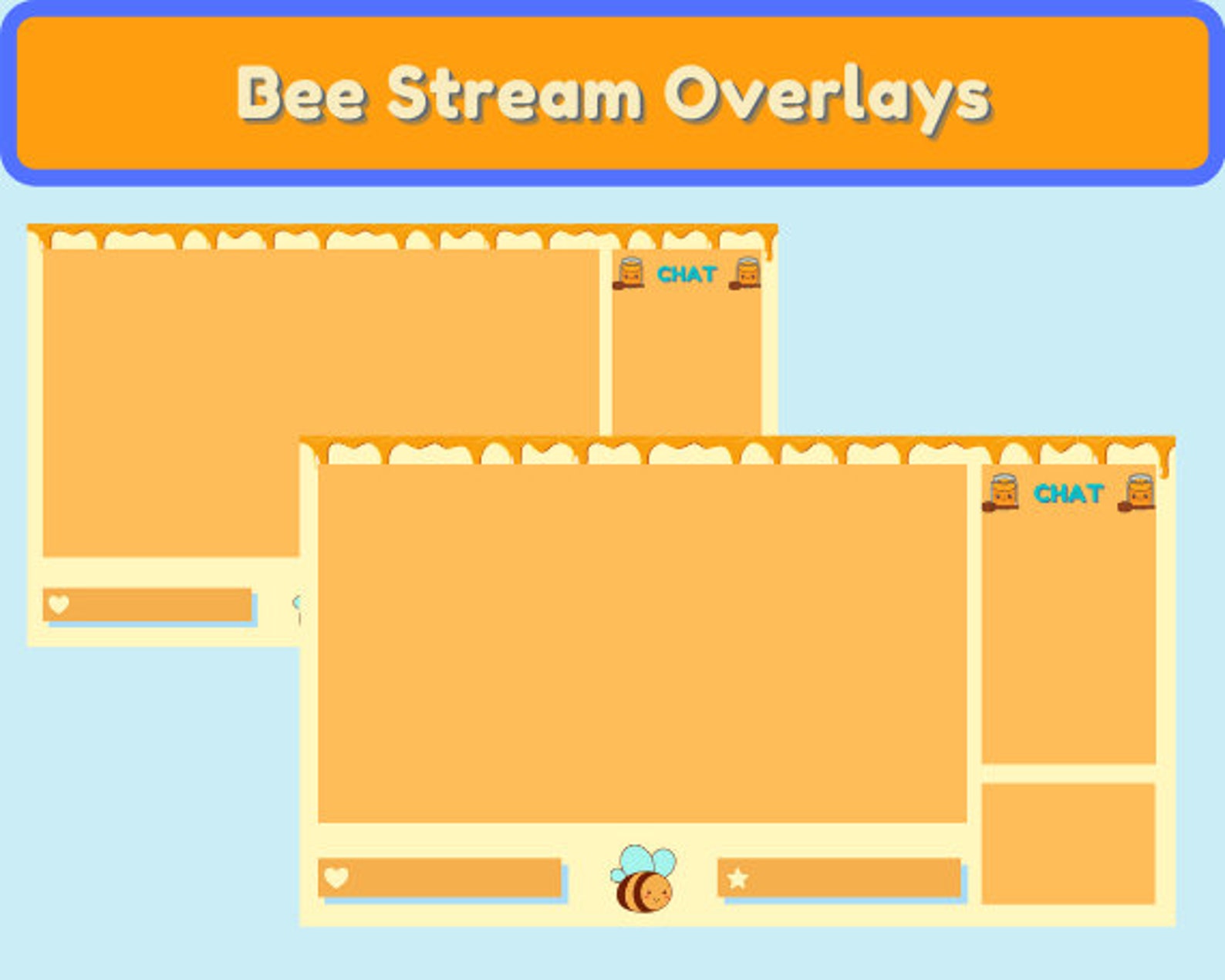 Bee Themed Twitch Stream Overlays - Etsy