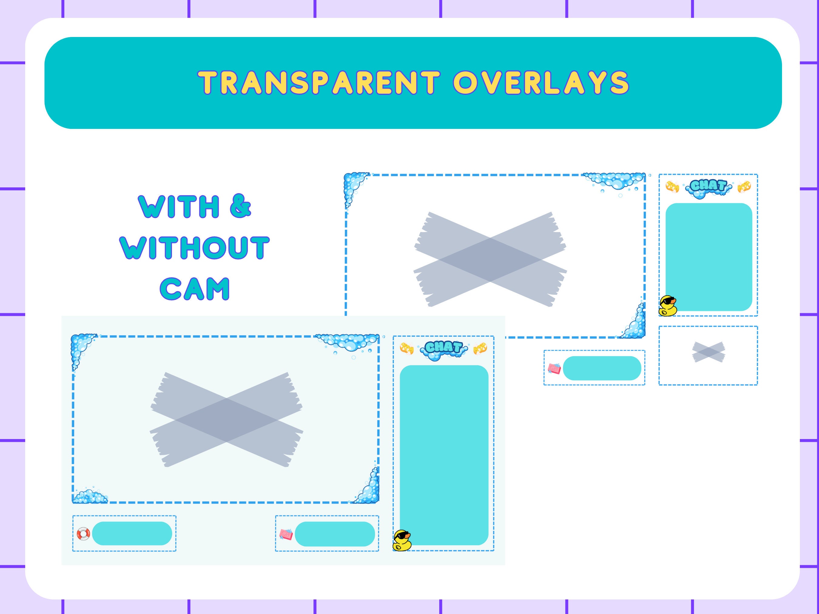 Rubber Duckie Animated Stream Overlay Pack - Twitch, Kick, Youtube - Etsy