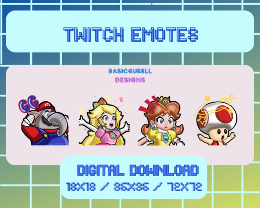 Mario Wonder Full Emote Set - Twitch & Discord - Etsy