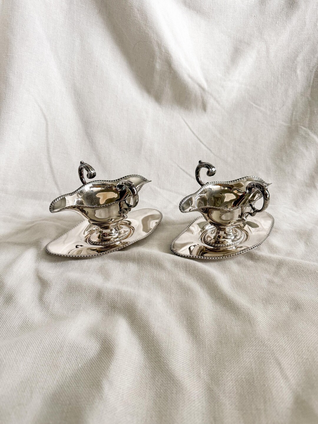 Vintage EPNS Silver Gravy Boats, Set of Two - Etsy