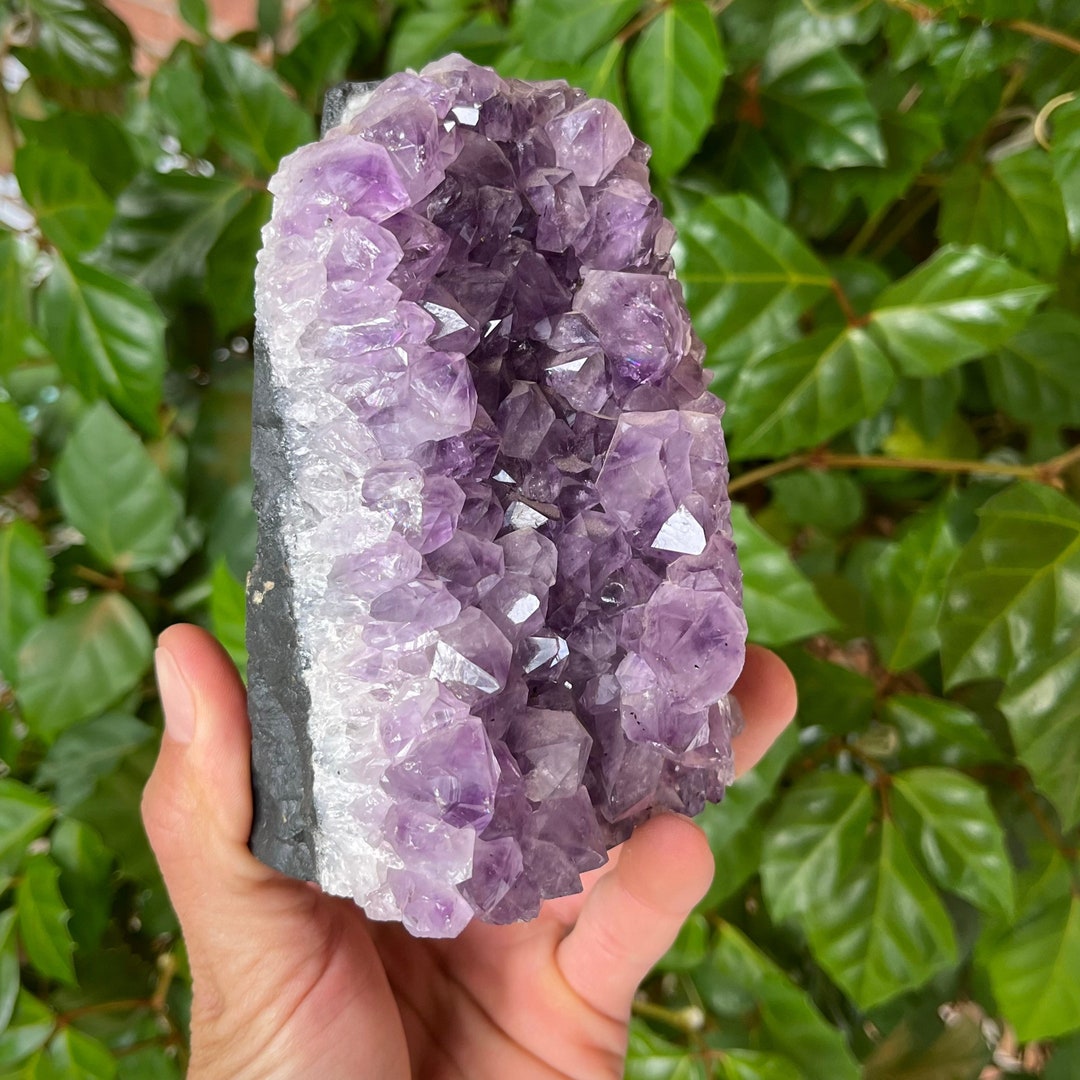 Amethyst Geode Standing Flat Base Brazil 2.09 Lb B - Etsy