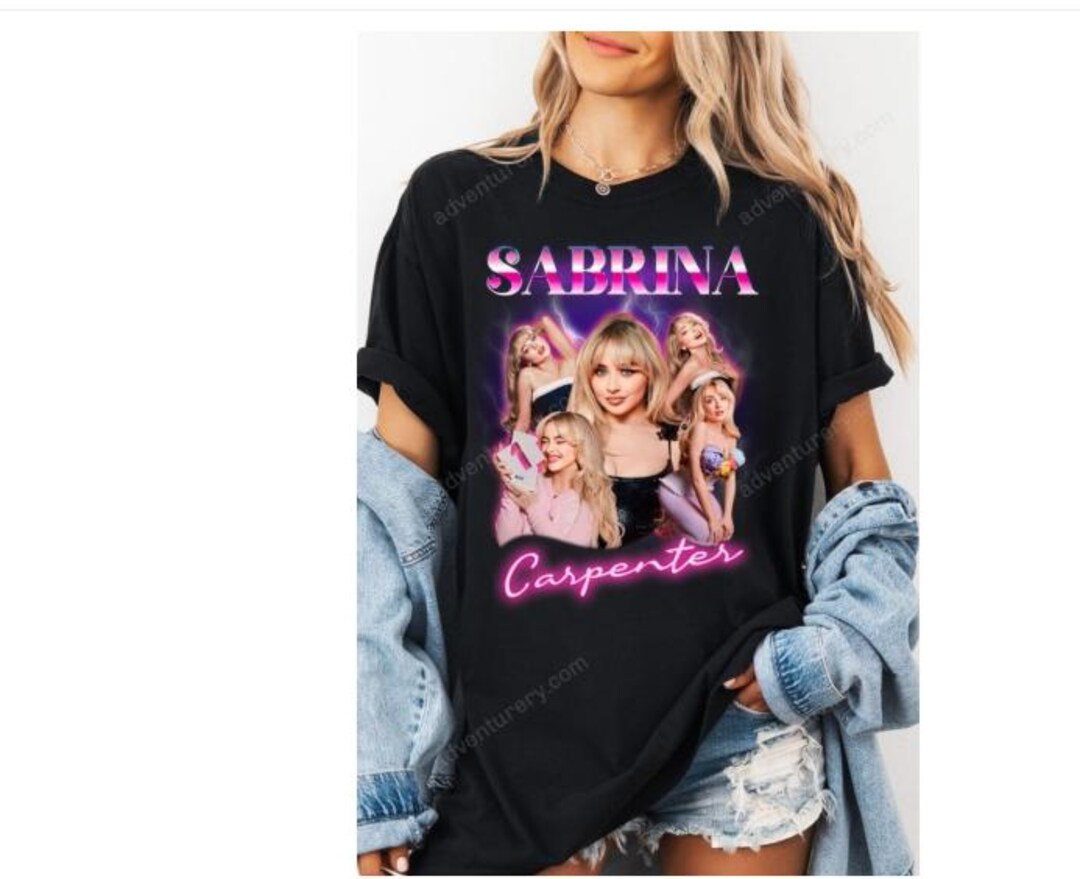 Sabrina Carpenter T-shirt, Hip Hop 90's Style Graphics Tee, Sabrina ...