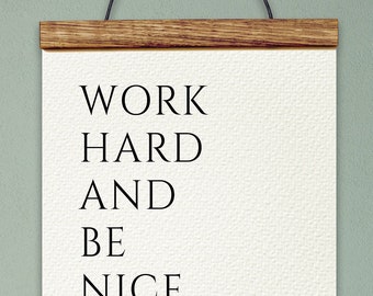 Hard Work Poster - Etsy