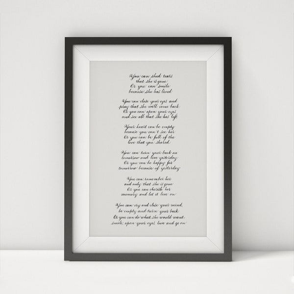 She is Not Gone Poem - Etsy