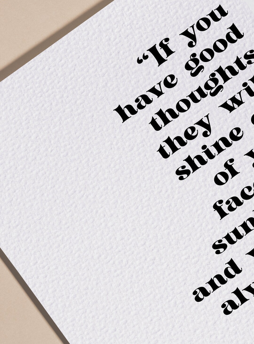 Roald Dahl Quote Printable If You Have Good Thoughts They Will Shine ...