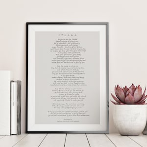 ITHAKA Printable - Calligraphy Ithaka Poem - Ithaka Poster Printable by ...