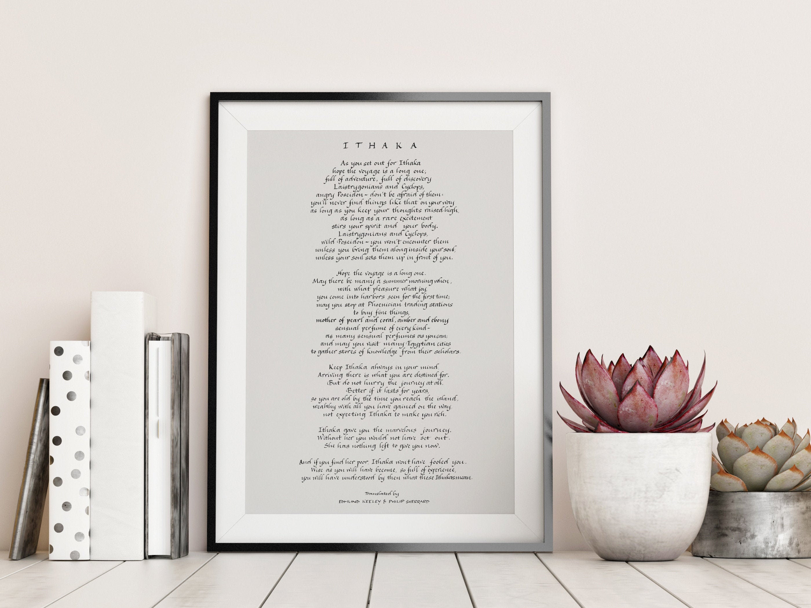 ITHAKA Printable Calligraphy Ithaka Poem Ithaka Poster Printable by C.P ...