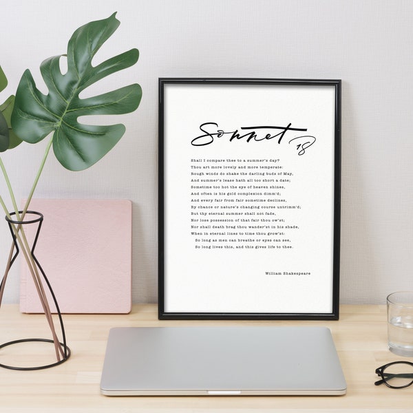 Sonnet 18 - Etsy