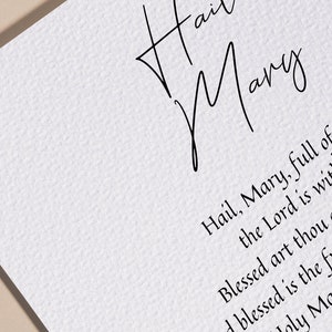 Hail Mary Prayer Printable - Hail Mary Prayer - Religious Gift - Prayer ...