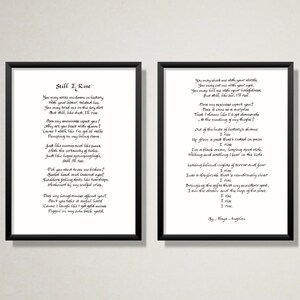 Still I Rise Print Calligraphy Printable Poem by Maya Angelou ...