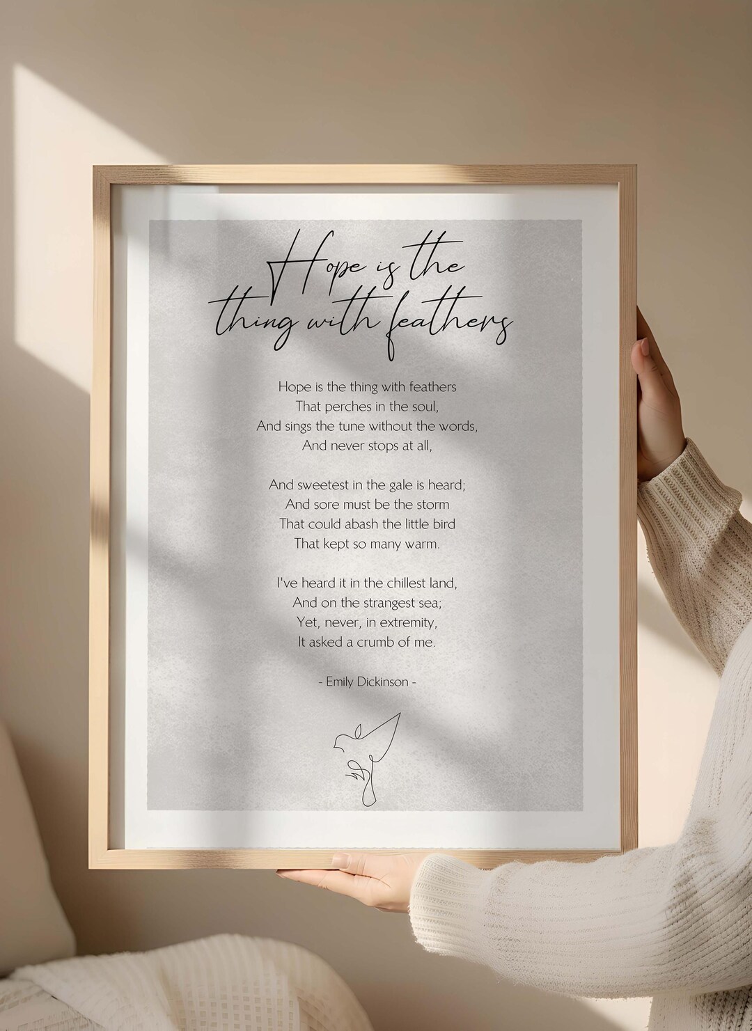 Hope is the Thing With Feathers Poem | Emily Dickinson | Inspirational ...