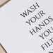 Wash Your Hands Bathroom Printable Home Decor Toilet Digital - Etsy