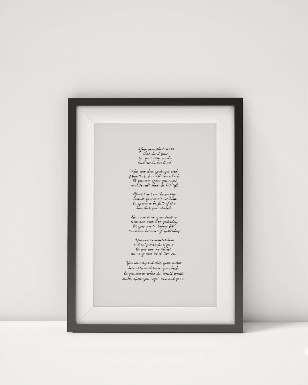 He is Gone Poem Printable - Memorial Digital Print - Bereavement Gift ...