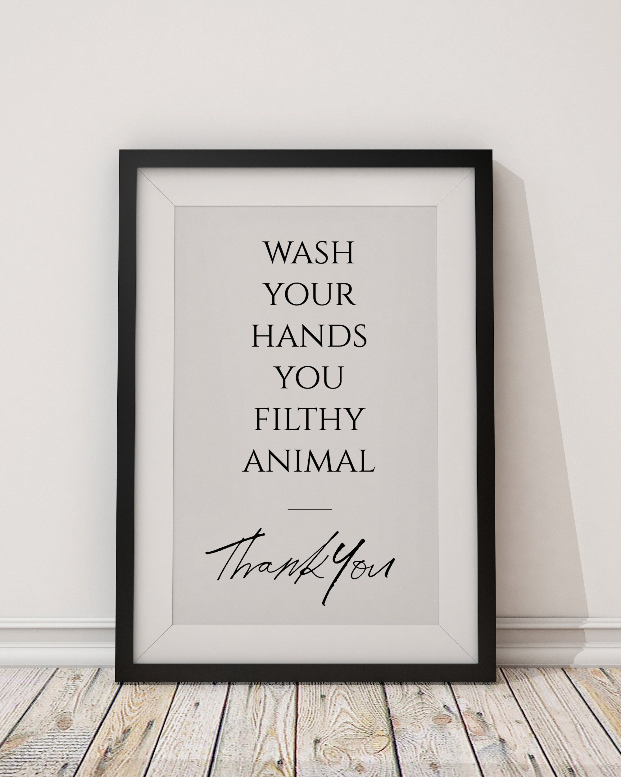 Wash Your Hands Bathroom Printable Home Decor Toilet Digital - Etsy