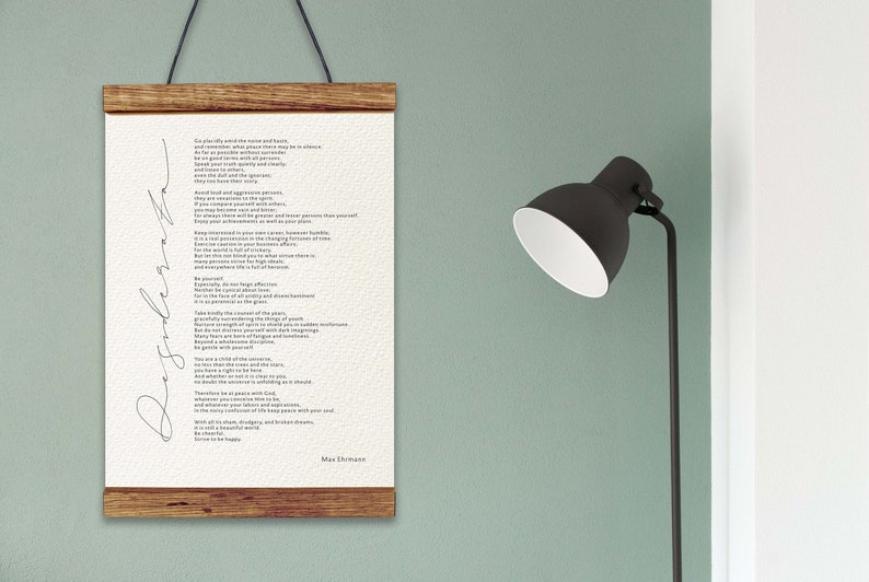 Desiderata Printable Modern Calligraphy, Max Ehrmann Poem Digital Print ...