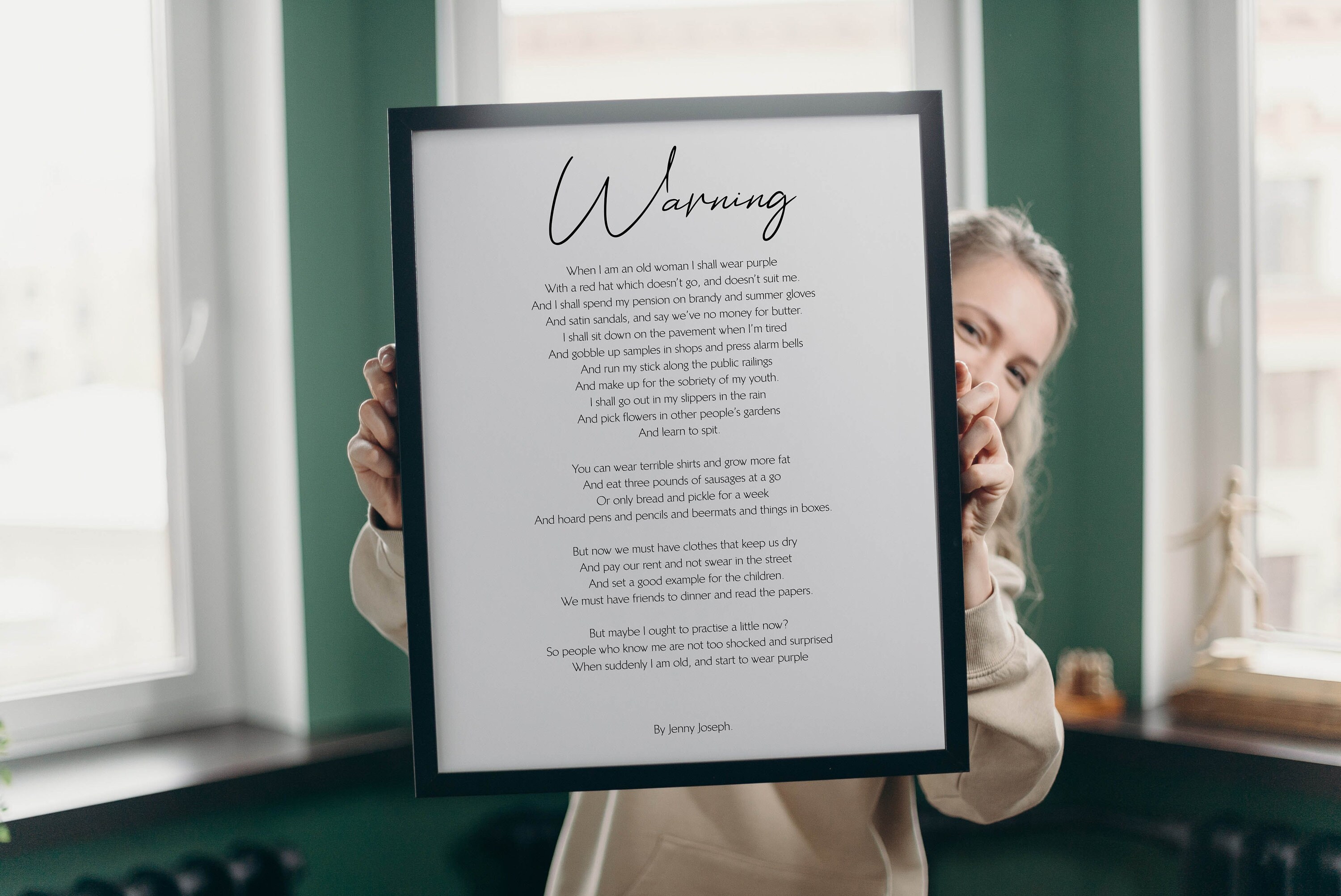 Warning Print by Jenny Joseph - Warning Printable Poem by Jenny Joseph ...