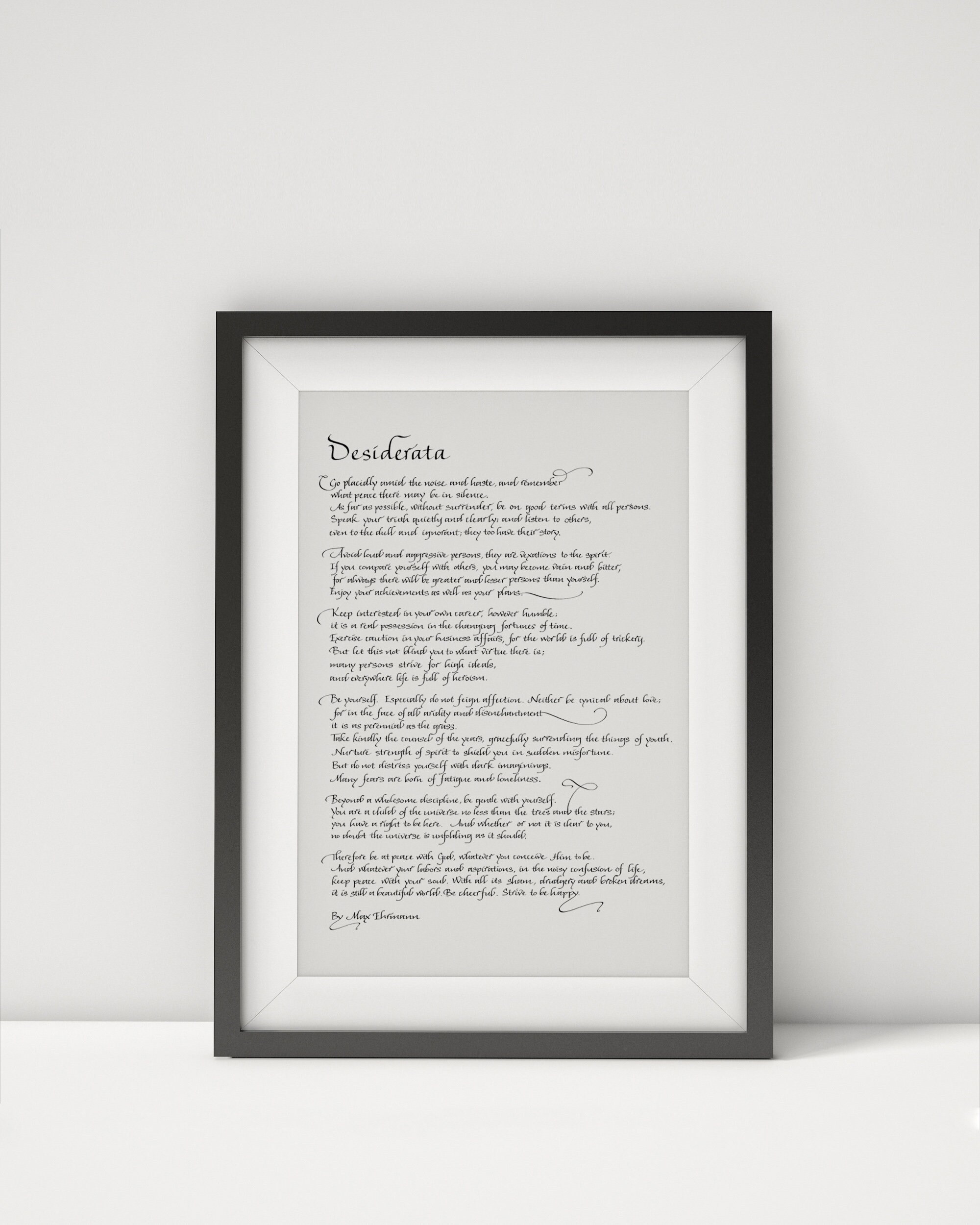 Desiderata Printable Calligraphy, Max Ehrmann Poem Digital Print ...