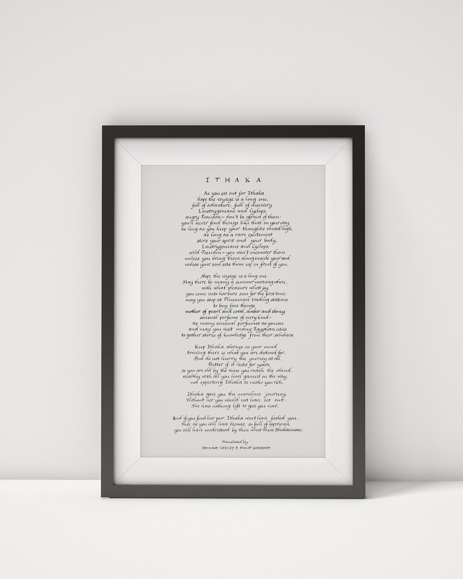 ITHAKA Printable Calligraphy Ithaka Poem Ithaka Poster Printable by C.P ...