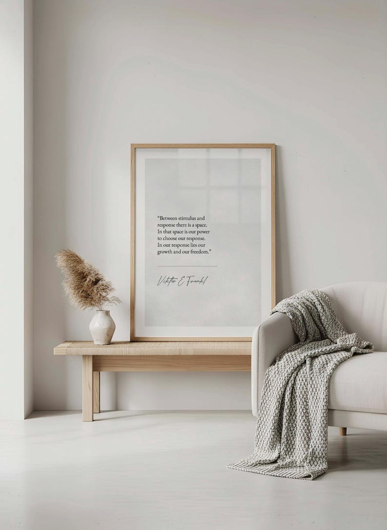 Viktor Frankl Quote Print, Between Stimulus and Response Wall Art ...