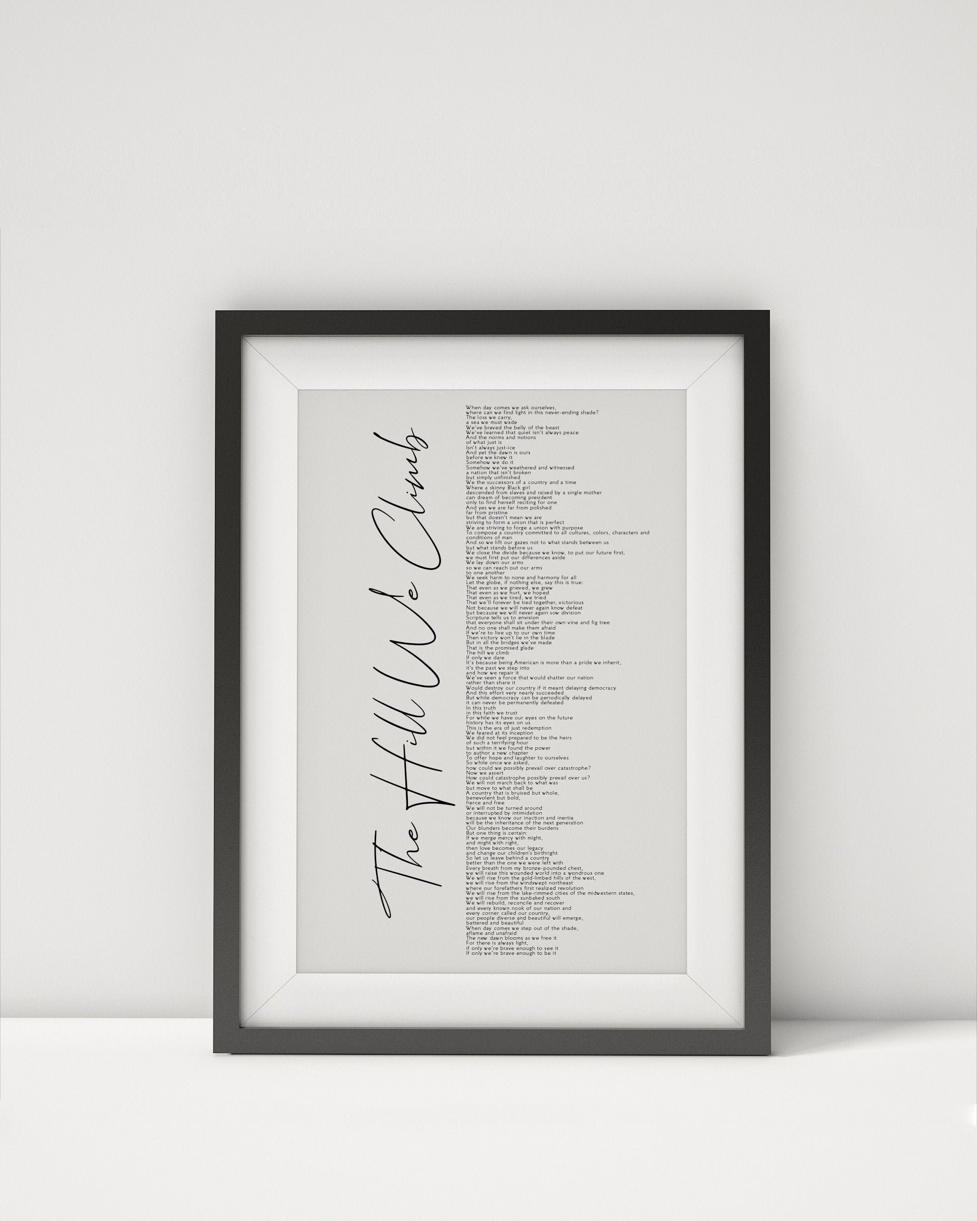 The Hill We Climb Poem Printable by Amanda Gorman, Joe Biden ...