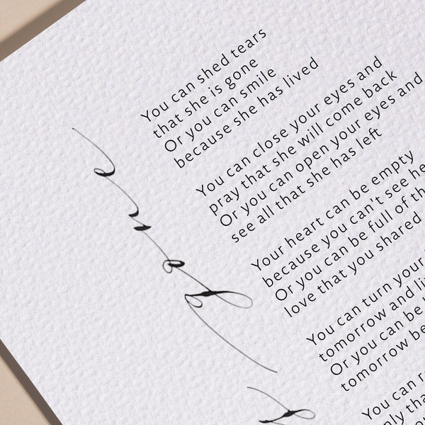 She is Not Gone Poem - Etsy