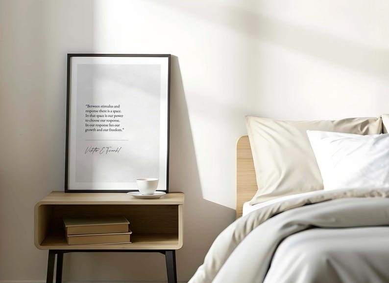 Viktor Frankl Quote Print, Between Stimulus and Response Wall Art ...