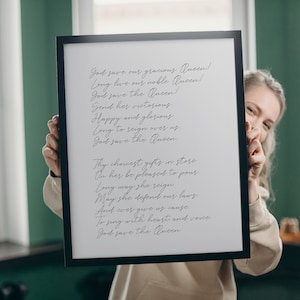 God Save Our Queen National Anthem Printable - English National Anthem ...