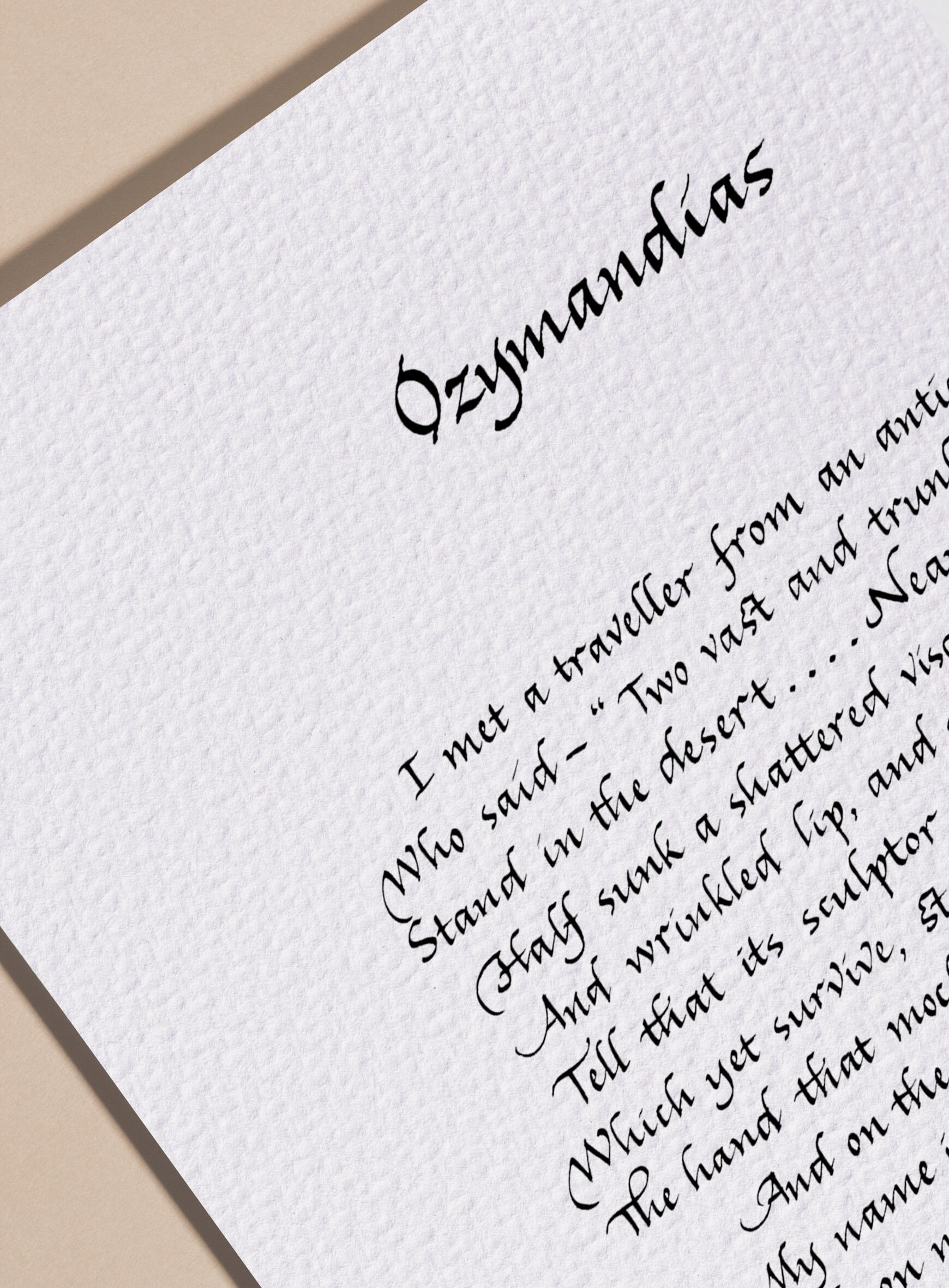 Ozymandias Poem Printable by Percy Bysshe Shelley - Ozymandias ...