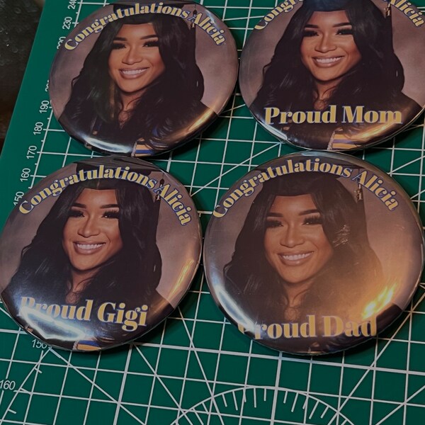 Graduation Buttons Template - Etsy
