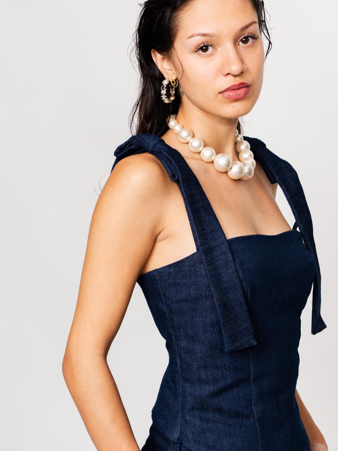 Structured Denim Bustier Top - Etsy