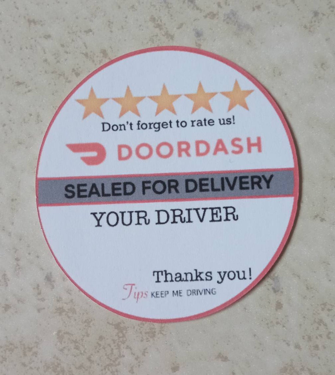 Set of 12 Doordash Delivery Sticker Set Grubhub delivery | Etsy