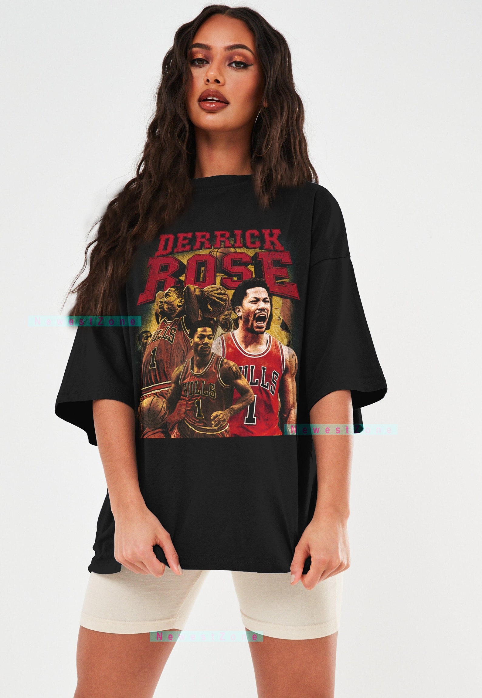 Vintage Derrick Rose Tshirt Basketball Player MVP Merchandise Bootleg ...