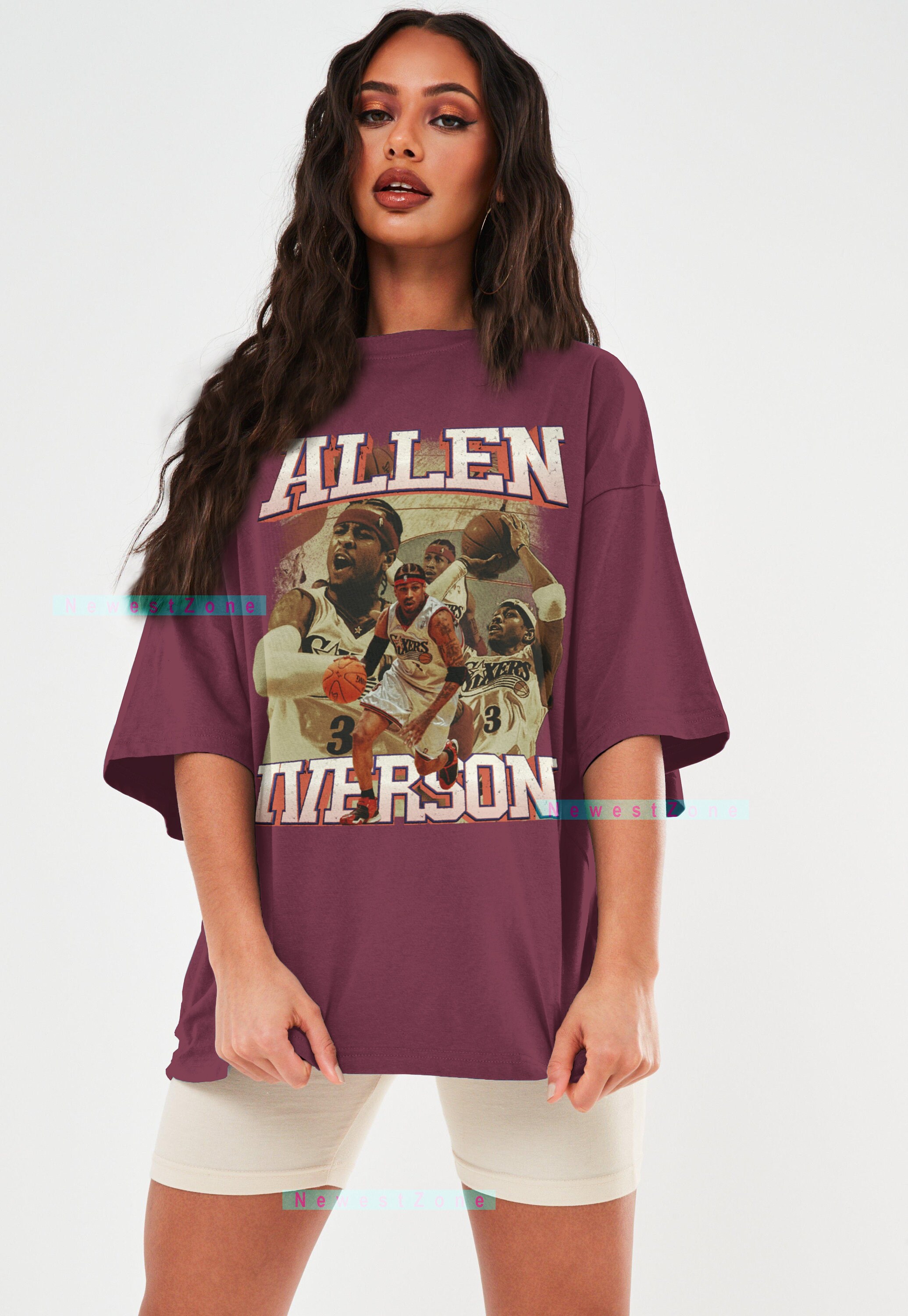 Allen Iverson T-shirt Basketball MVP Philadelphia Iverson Slam Dunk ...