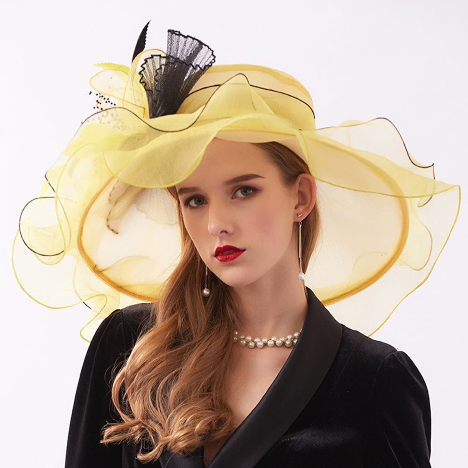 Sommer Kirche Hüte für Frauen elegante rosa Organza Damen | Etsy