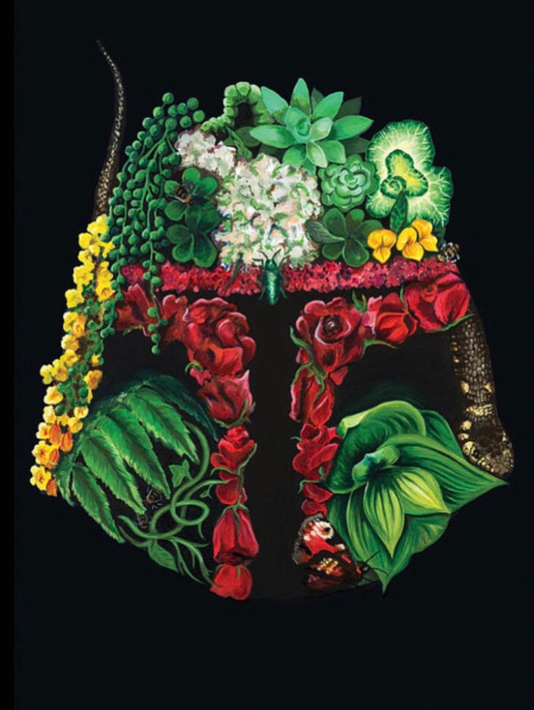 A3 Botanical Boba Fett Art Print - Etsy