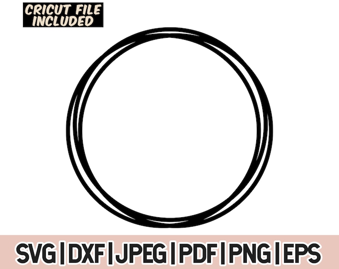 Circle Frame Svg, Circle Wave Svg, Doodle Circle Cricut Svg, Doodle ...