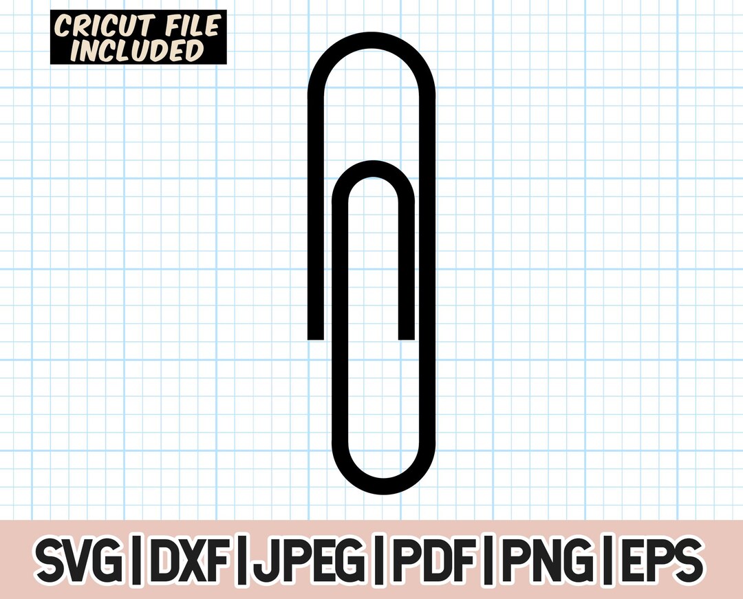 Paperclip SVG, Template Digital File,paperclip Attach Attachment, Email ...