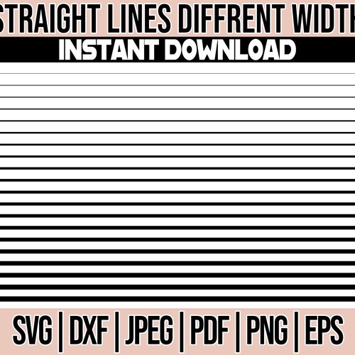 20 Straight Lines in Different Strokes SVG Straight Line | Etsy