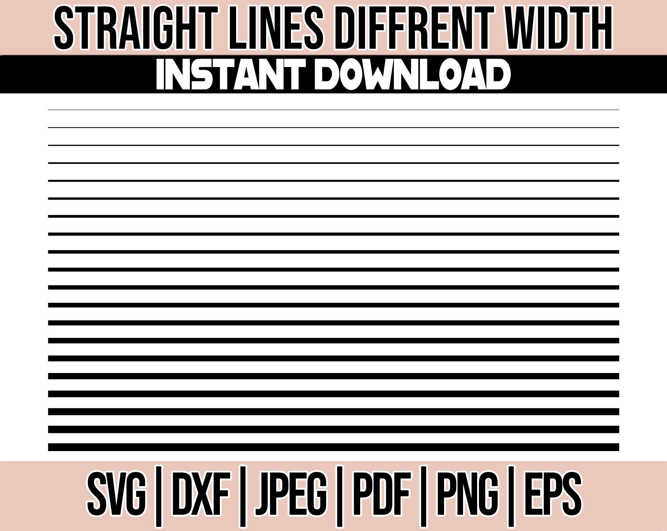 20 Straight Lines in Different Strokes SVG Straight Line - Etsy UK